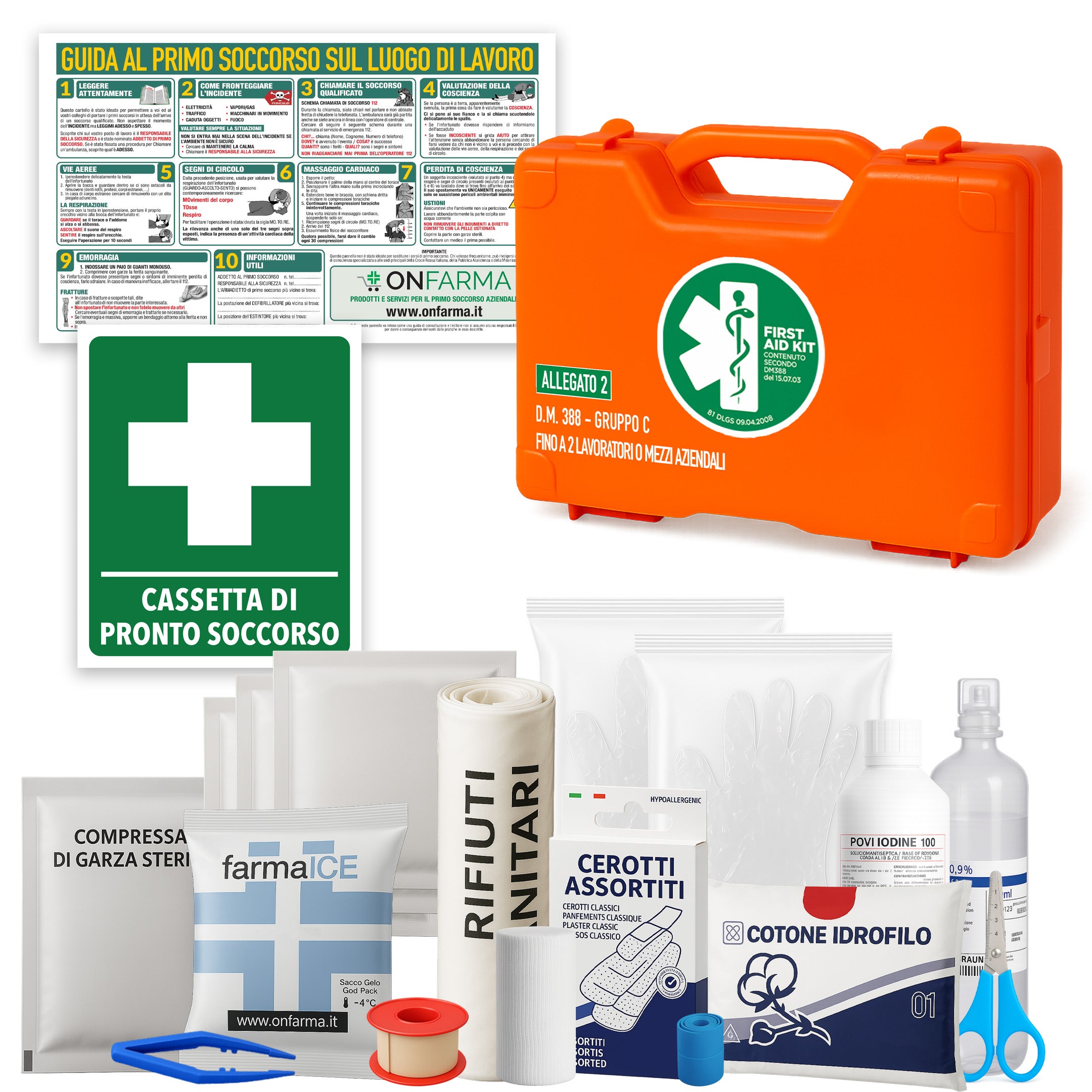 Valigetta Pronto Soccorso Farma 3 (fino a 2 lavoratori e mezzi azienda ...